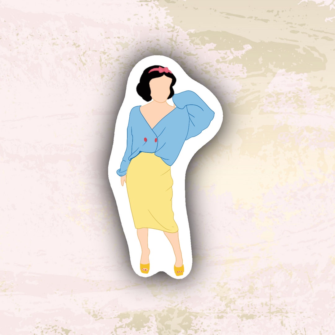 Chic Snow White Sticker, Snow White Sticker, Modern Princess Sticker ...