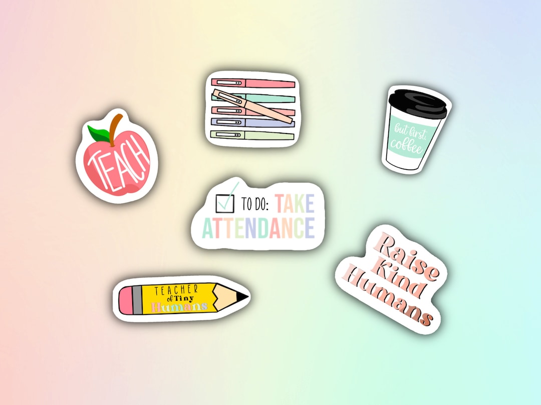 Teacher Sticker Bundle, Teacher Stickers, Teacher Gift, Hydroflask ...
