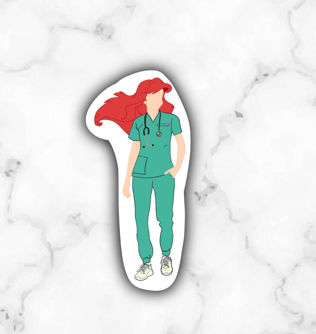 Ariel Sticker, the Little Mermaid Sticker, Nursing Sticker, Disney ...