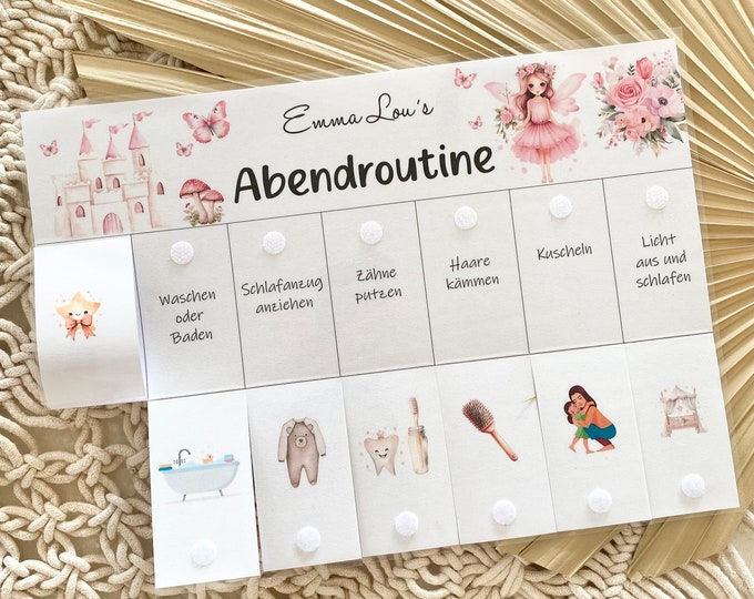 Morgen & Abendroutine für Kinder Boho/ Routineplan mit Sternchen ...
