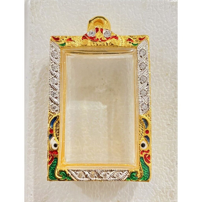 Empty Casse Frame Phra Somdej Gold Micron Gem Thai Amulet Pendant 4x2 ...