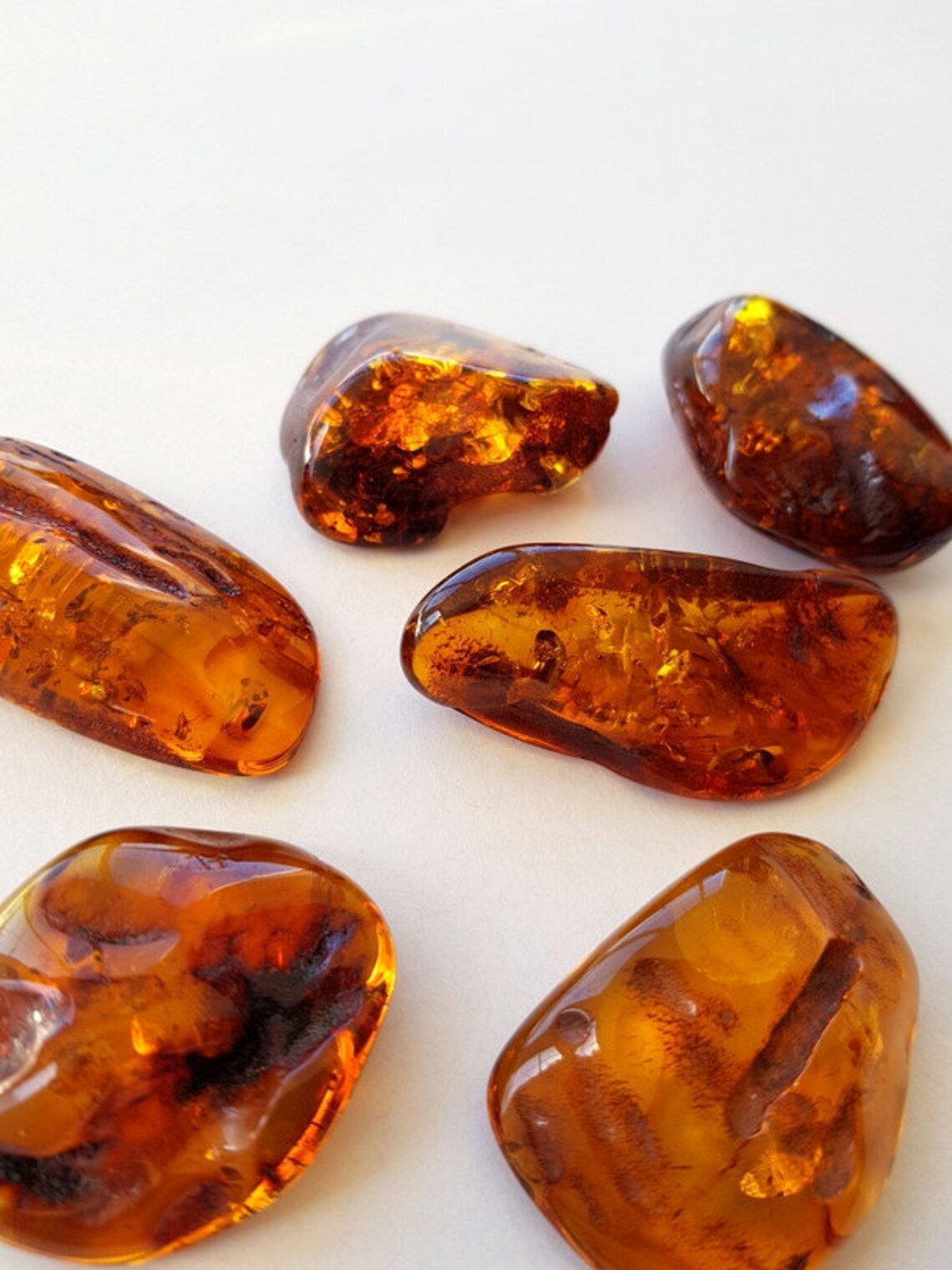 6 Baltic Amber Stones Amber Pieces Tumbled Amber Amber - Etsy