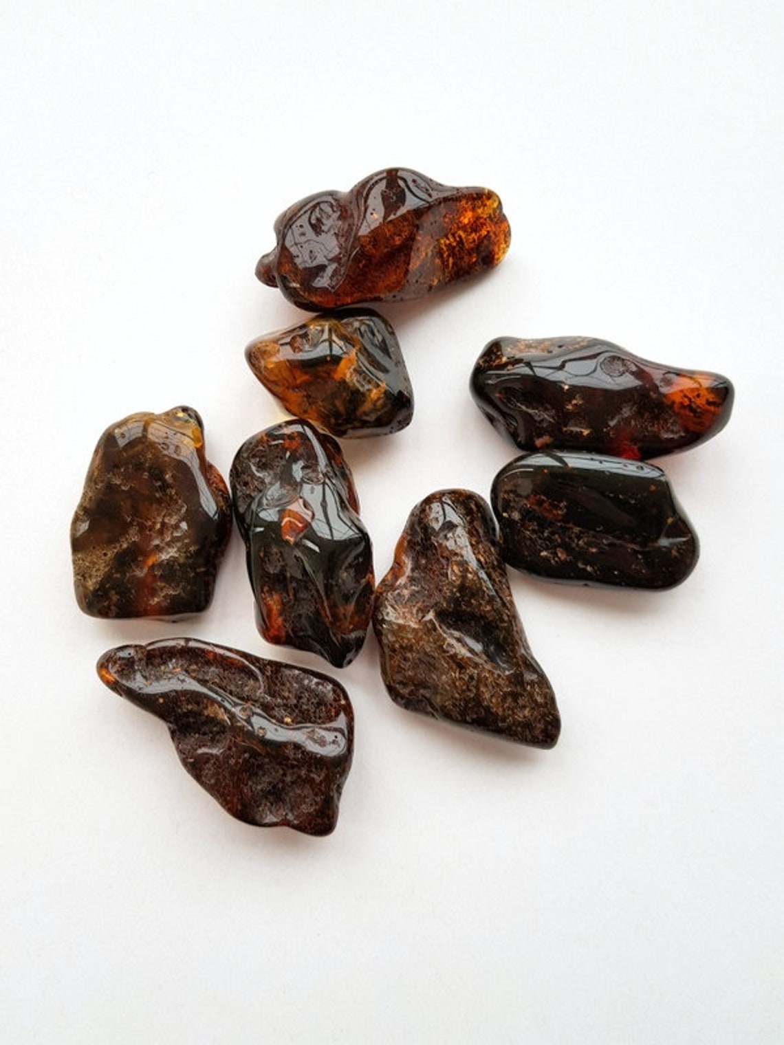 Black Bulky Amber Massive Amber Stones Amber Pieces Tumbled - Etsy