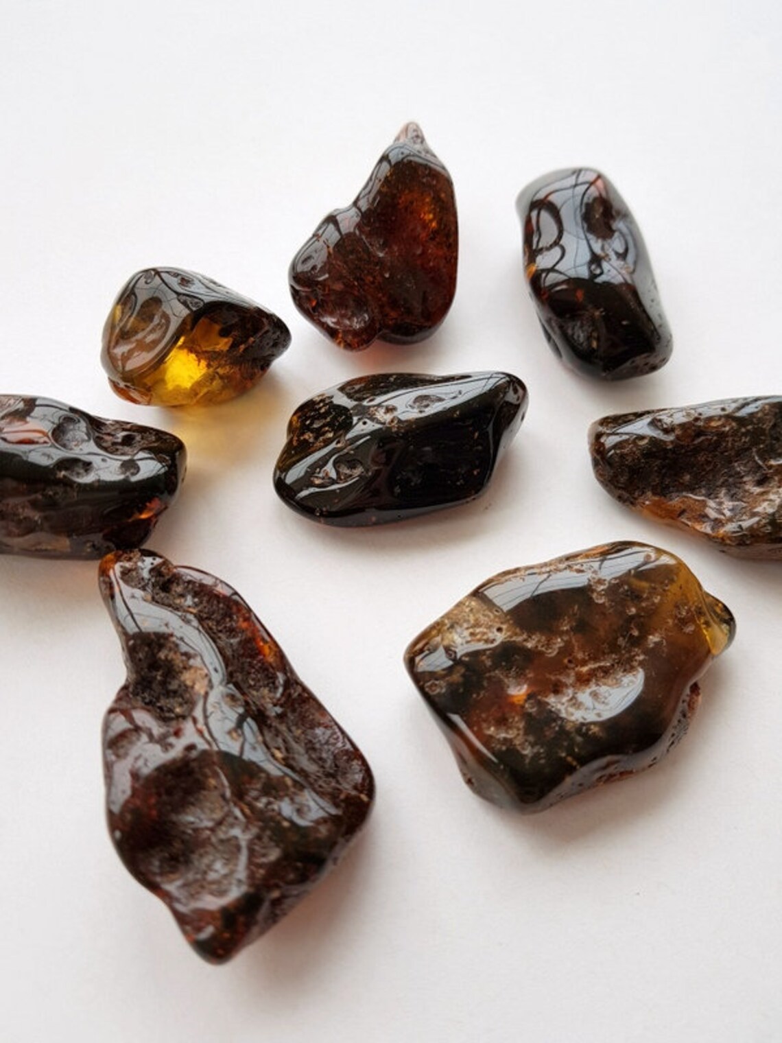 Black Bulky Amber Massive Amber Stones Amber Pieces Tumbled - Etsy