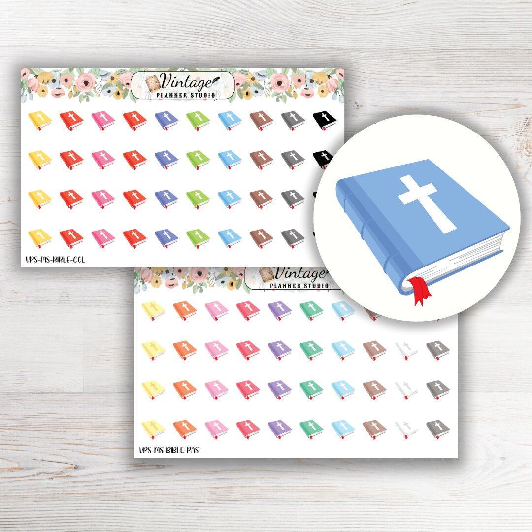 Calendars & Planners Church and Bible icon Planner Sticker Functional ...