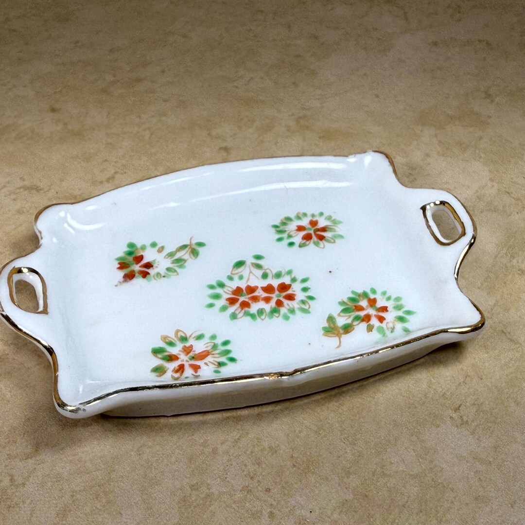 Doll Decor, Porcelain Tray 3.5”, PICO, Occupied Japan, White Porcelain ...