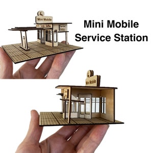 Mini Mid Century Modern Town Building Kits, Diner, Post Office, Market ...