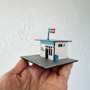 Mini Mid Century Modern Town Building Kits, Diner, Post Office, Market ...