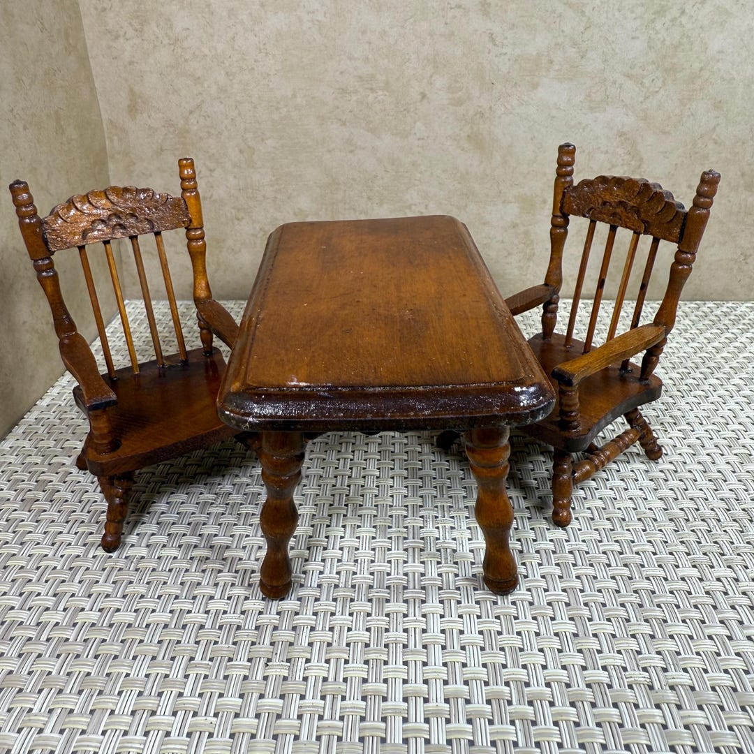 Dollhouse Kitchen Table & Chairs AS IS Miniature Furniture - Etsy