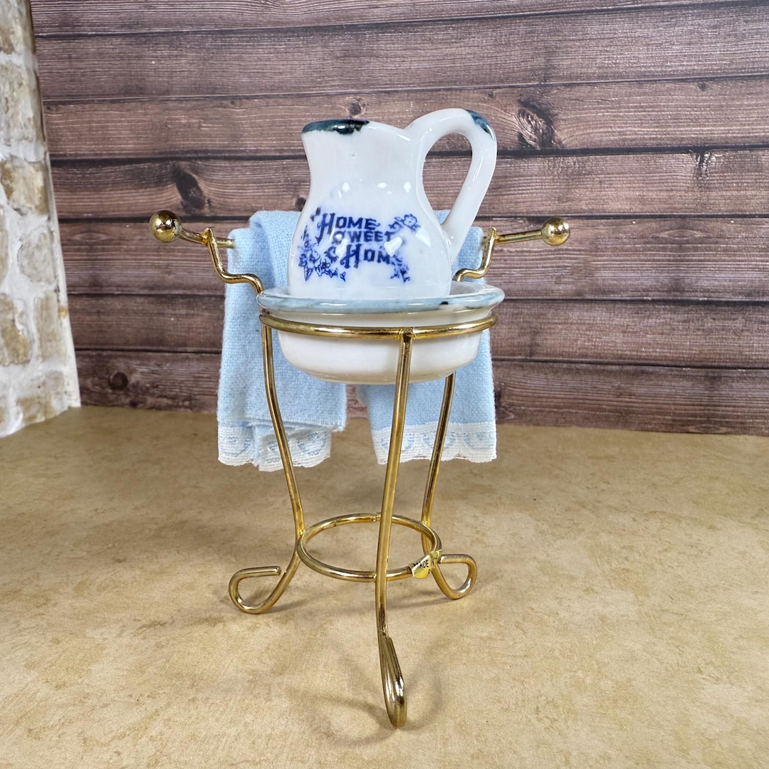 Miniature Wash Stand Set, Dollhouse - Etsy