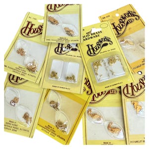 Dollhouse Vintage Hardware- Hinges- Drawer Pulls- S Hooks- Wheels- Window Locks- Miniature, Doll ...