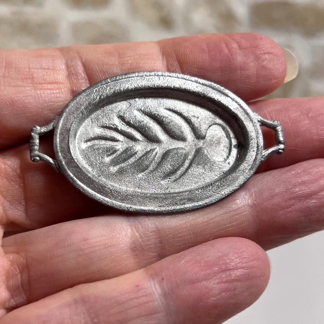 Miniature Doll House, Metal Fish Tray, Platter - Etsy