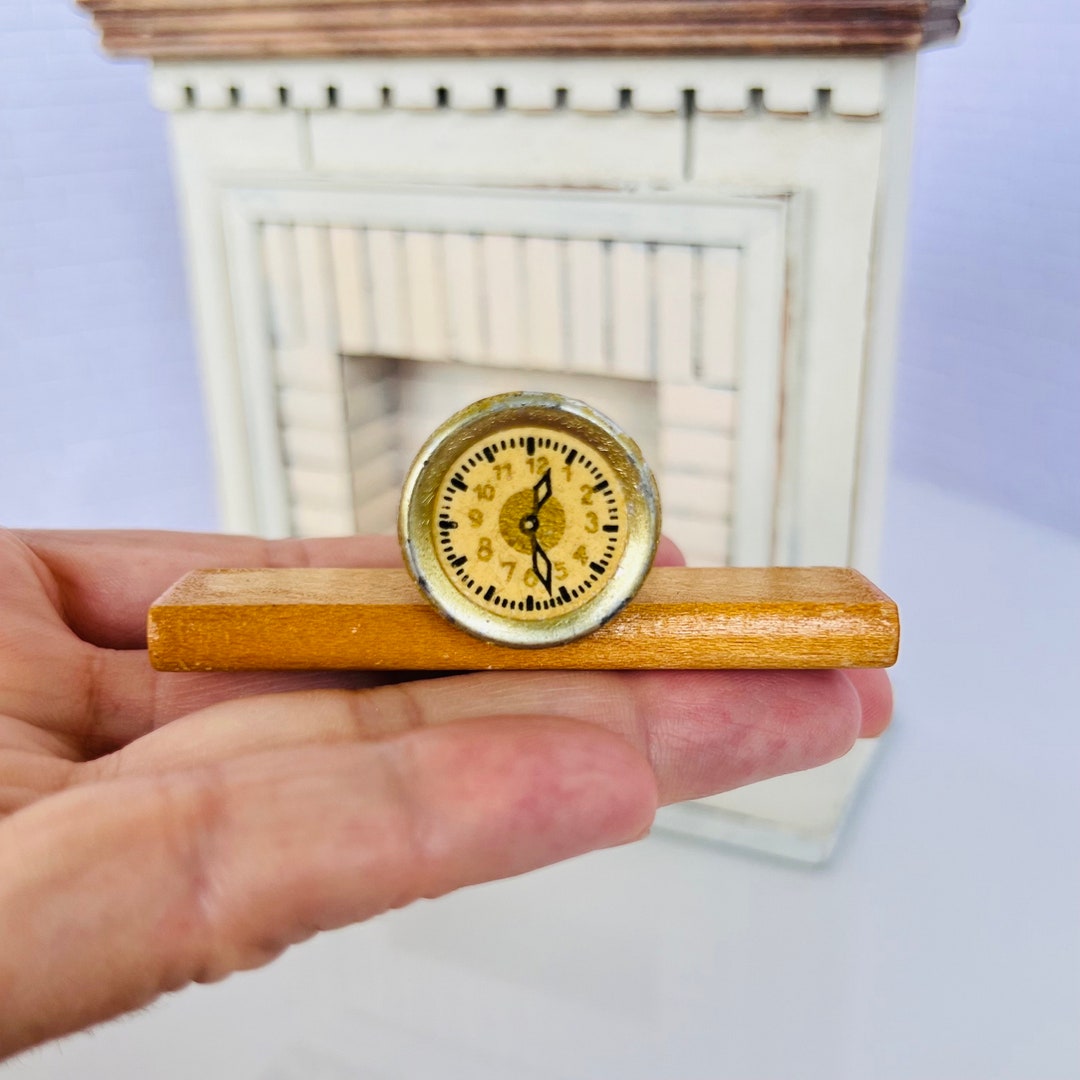 Mini Mantle Clock, 1950’s Dollhouse Decor Germany, Mid Century Modern ...