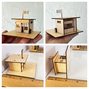 Mini Mid Century Modern Town Building Kits, Diner, Post Office, Market ...