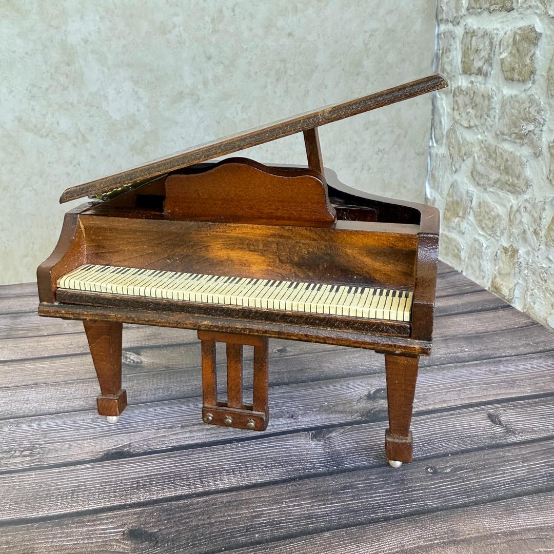 Dollhouse Grand Piano, Vintage, Miniature, Music Box, Jewelry Box - Etsy