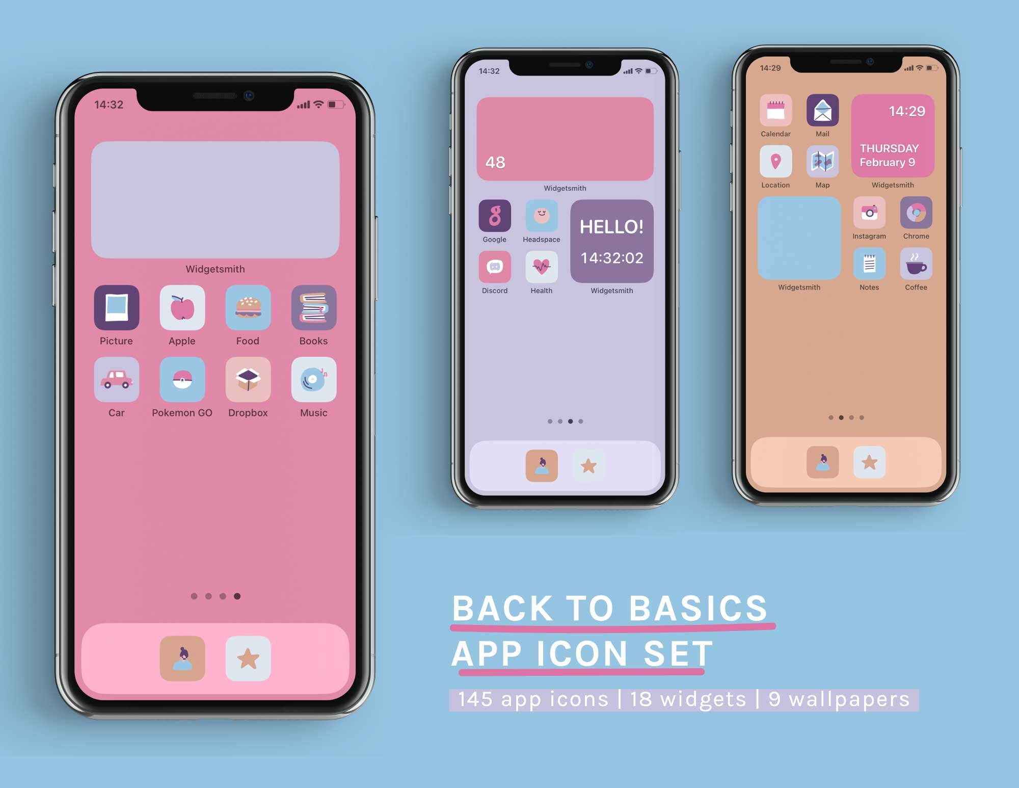 Colorful and Simple App Icon Set | Hand-drawn Aesthetic Home Screen for ...