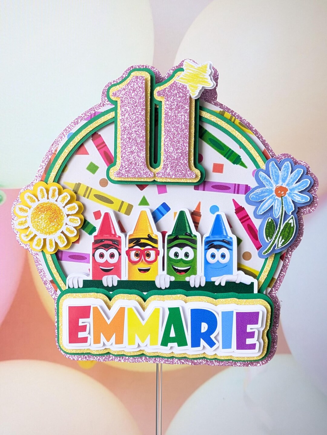 Crayola Cake Topper, Crayon Birthday, Crayola Party, Color Crew Cake ...