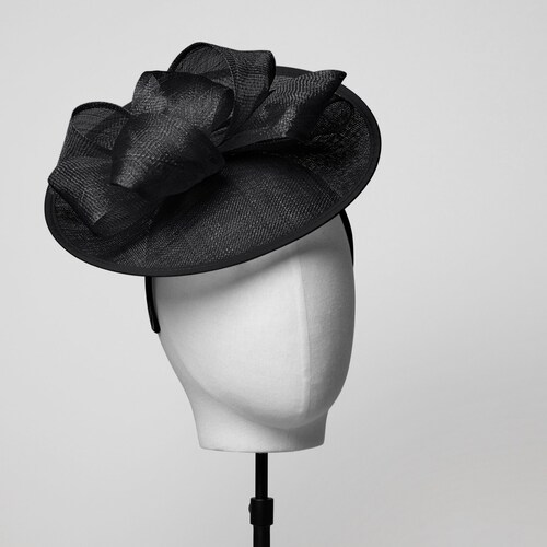 Large Navy Blue/fuchsia Pink Fascinator Saucer Hatinator | Etsy