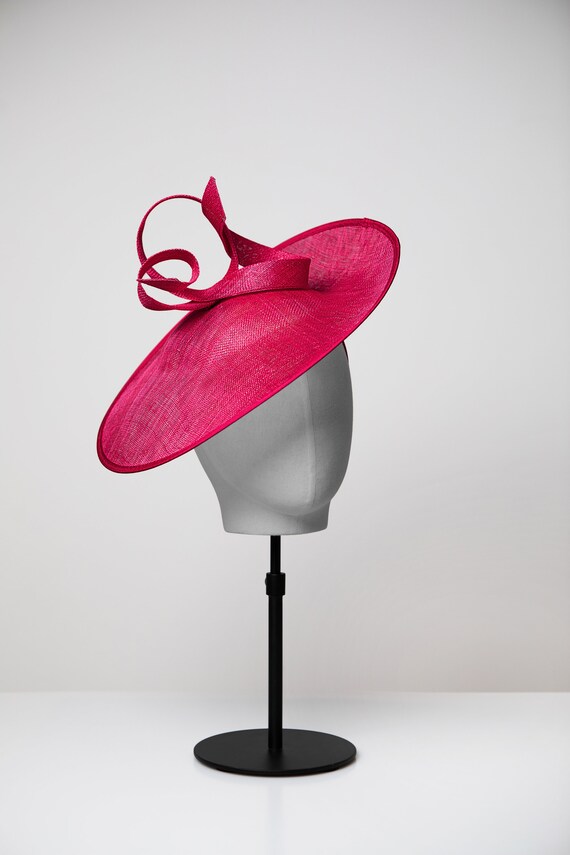 Ella Modern Large Hat Fascinator Races Wedding Pink Blue Black - Etsy