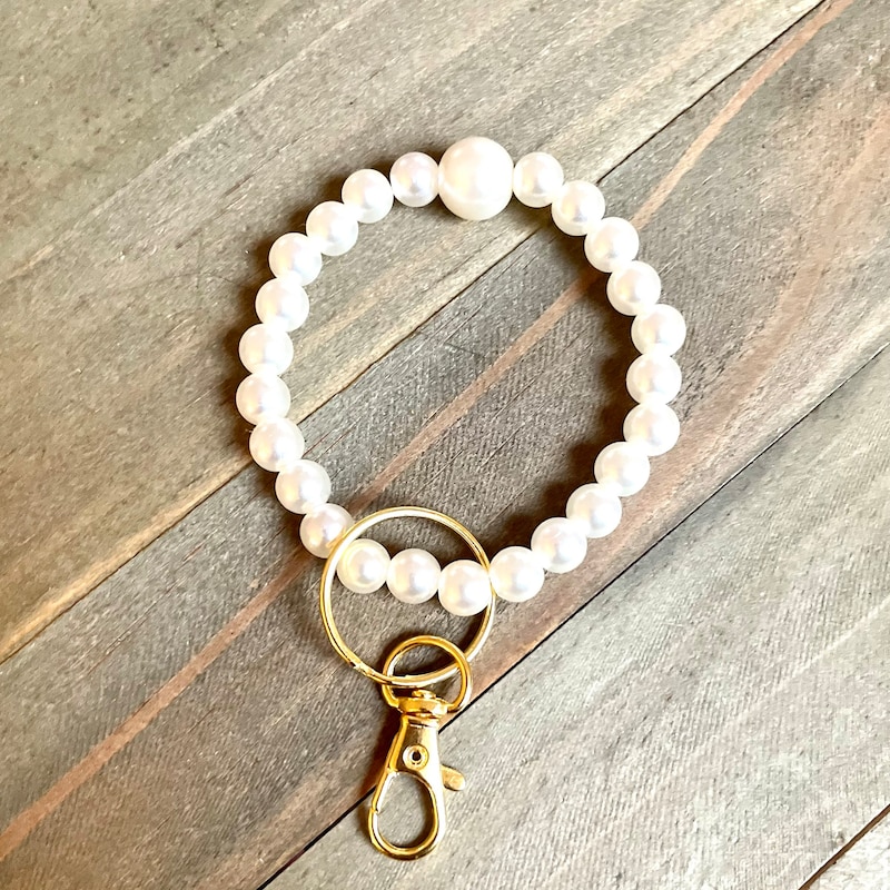 Pearl Keychain - Etsy