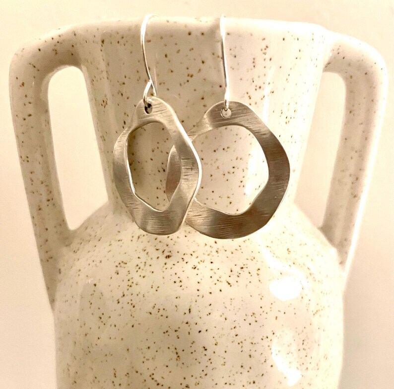 Silver Geometric Earrings, Boho Silver Jewelry, Earring Gift Shop ...