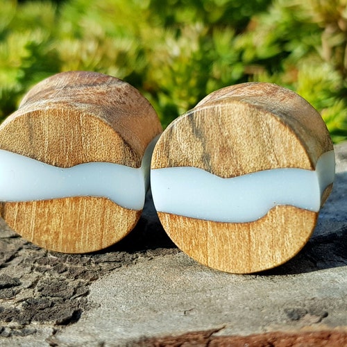Wood Plugs Wood Gauges Plugs and Tunnels Resin Plugs Ear | Etsy