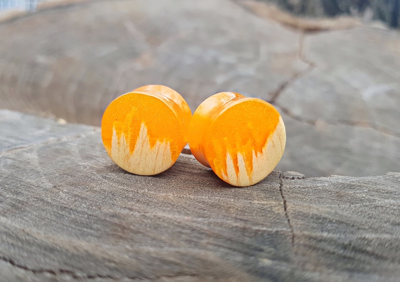 Pair of Wood Resin Plugs 0g Plugs Plugs and Tunnels 00 | Etsy