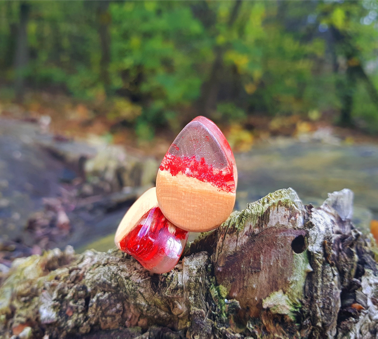 Wood Plugs Resin Plugs Teardrop Wood Resin Plugs Wood | Etsy