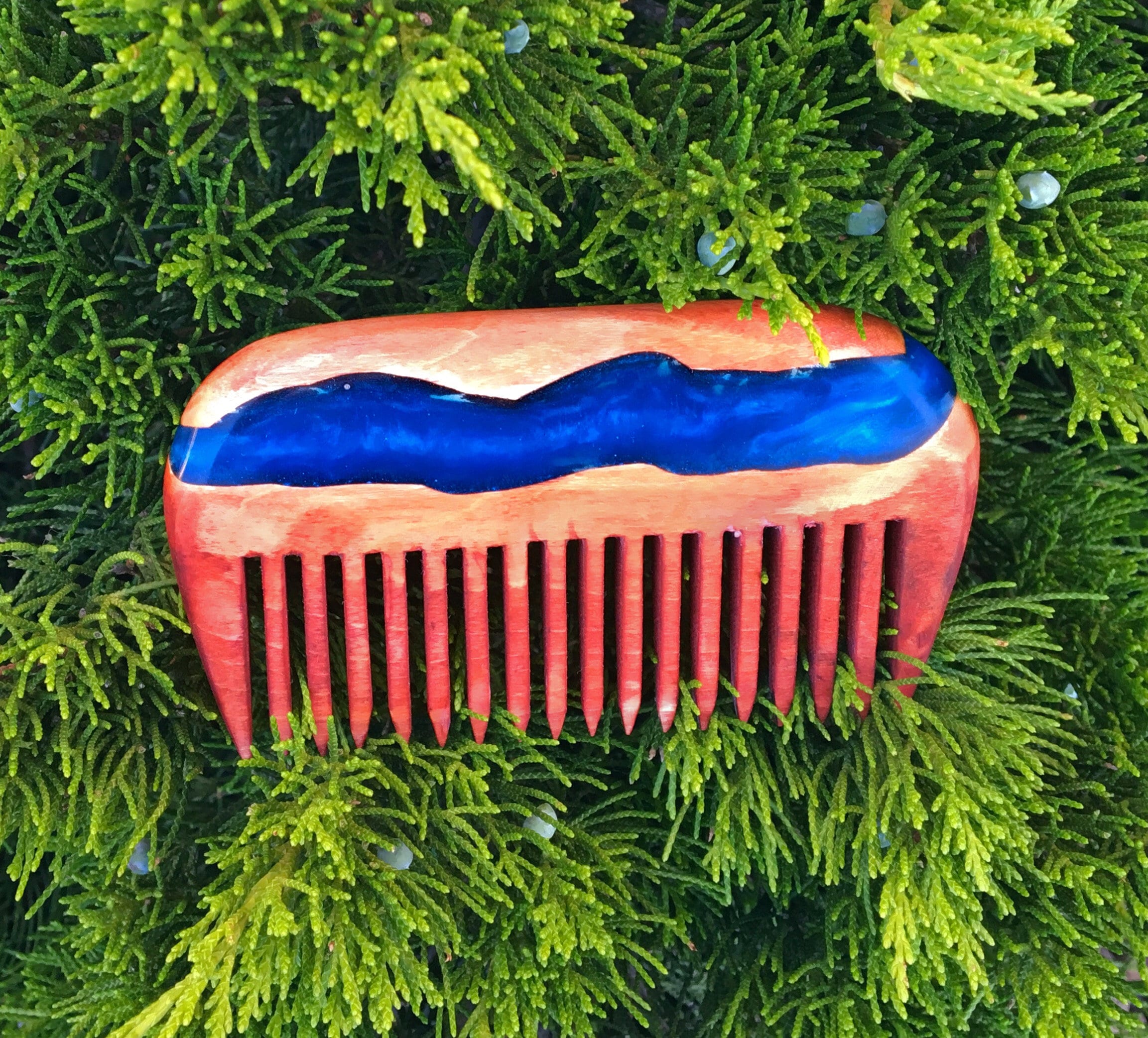 Wood Resin Comb, Wood Comb, Hair Accessories, Pocket Comb, Wide Tooth ...