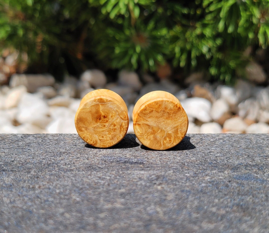 Pair of Wood Ear Plugs, 0g Plugs, Plugs and Gauges, 00 Gauges, Wood ...