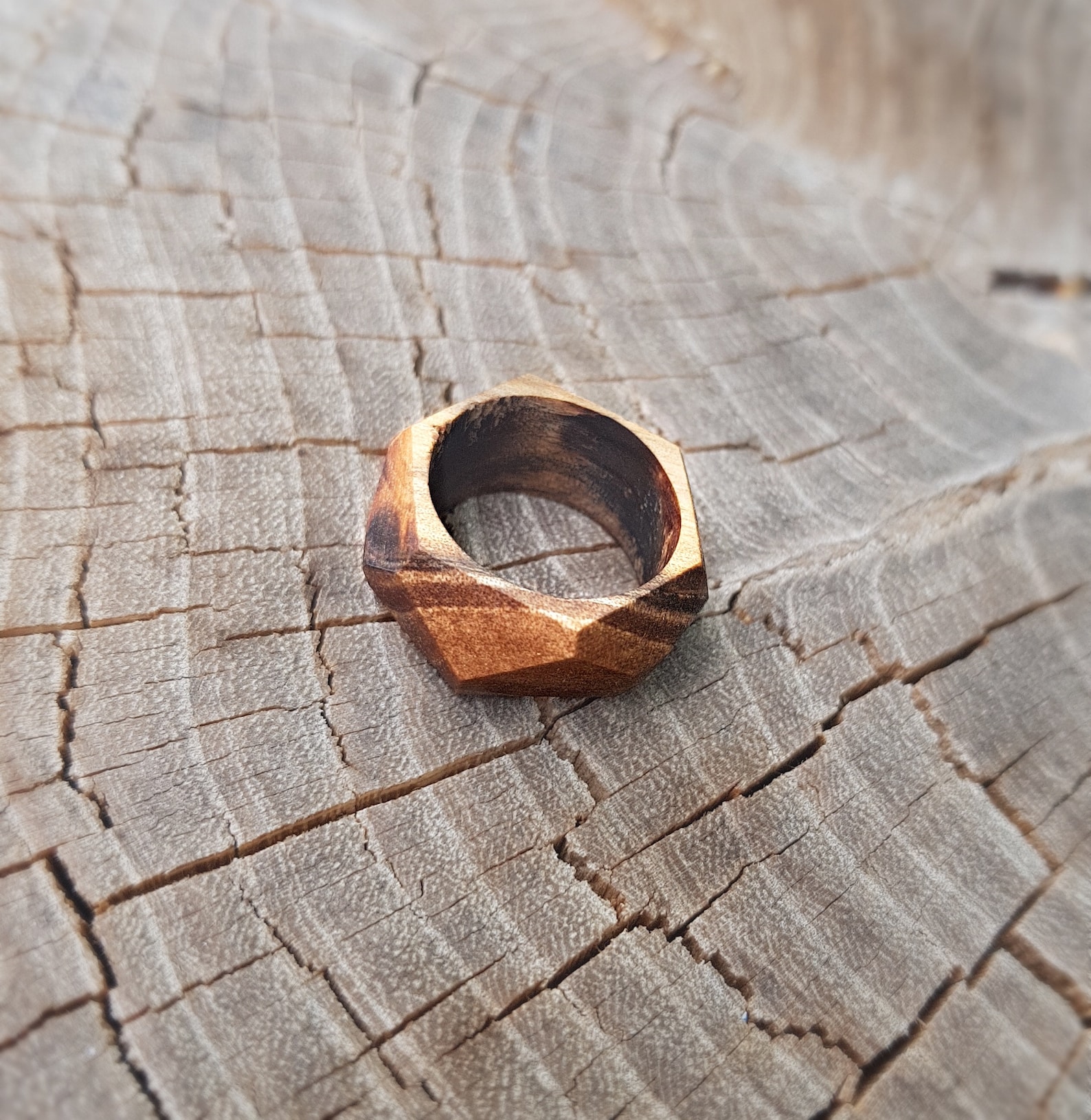 Wood unique ring nature ring wood jewelry groomsman gift | Etsy