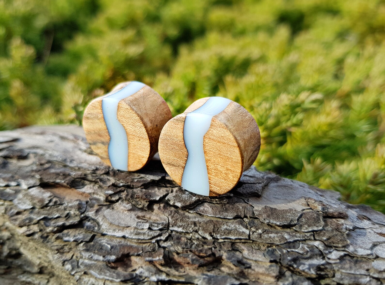 Resin Plugs Plugs and Tunnels Ear Gauges Pair of Wood - Etsy