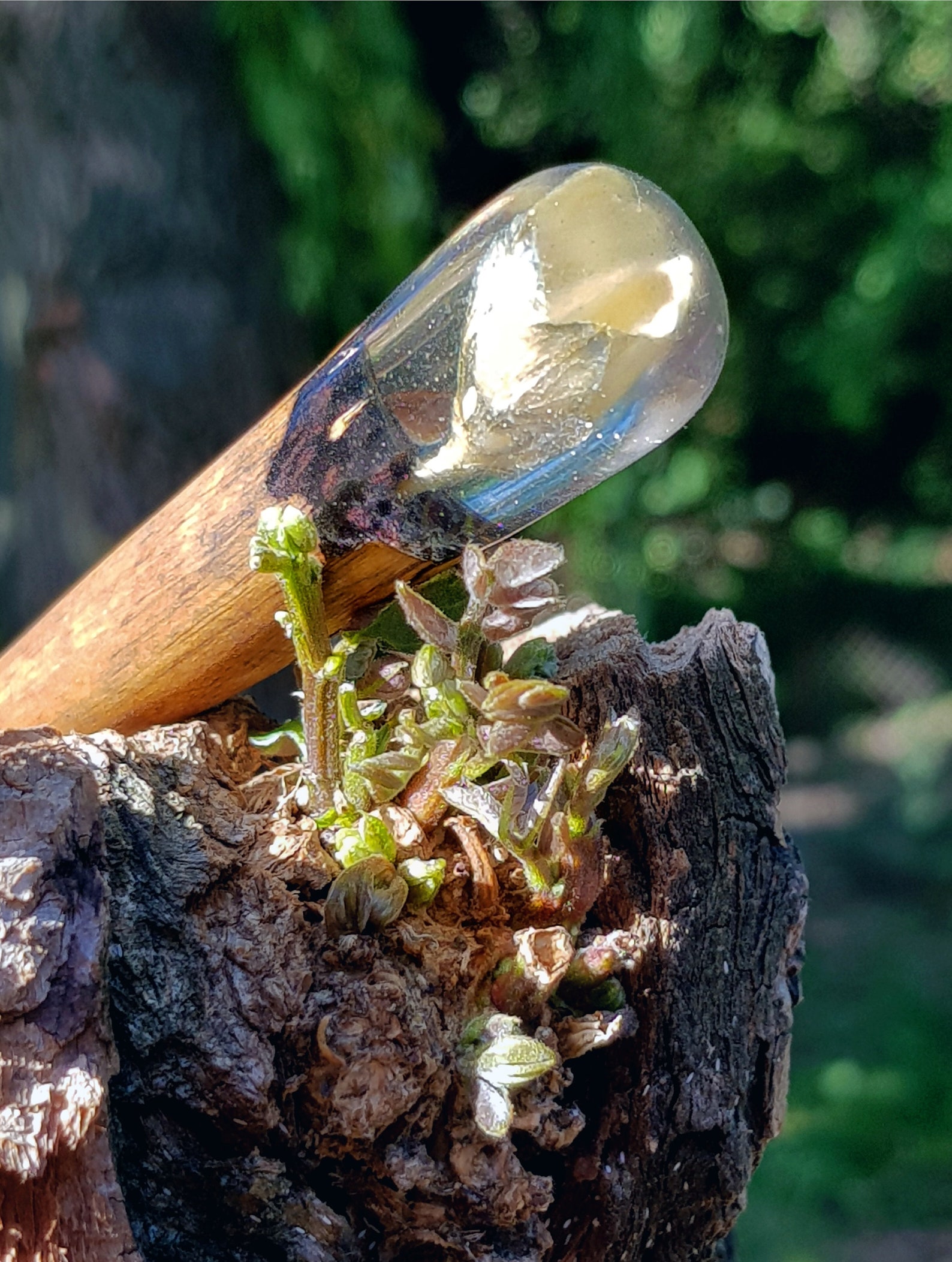 Wooden Hair Sticks, With Flower, Hair Sticks, Hair Jewelry, Wood Resin ...