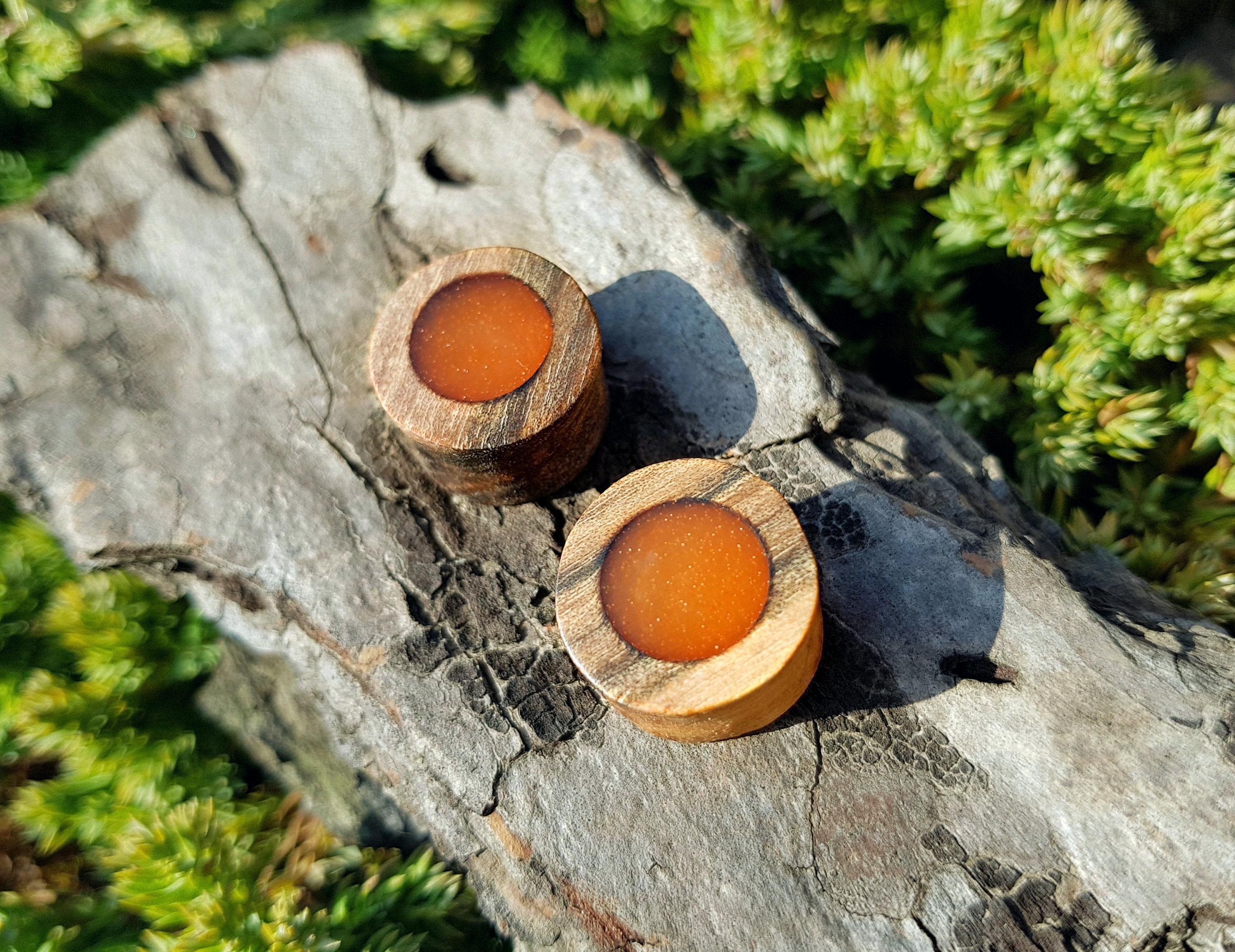 Resin Plugs Plugs and Tunnels Ear Gauges Pair of Wood | Etsy