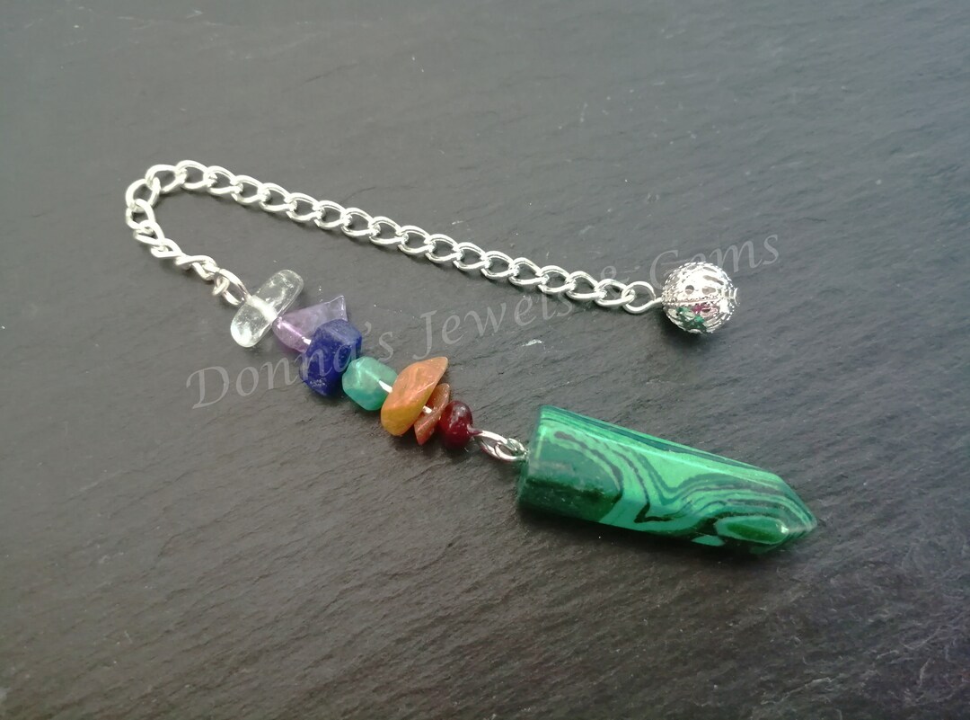 Malachite Pendulum Point Dowsing Crystal Divination Tool Chakra Reiki Healing Wellness Gift - Etsy