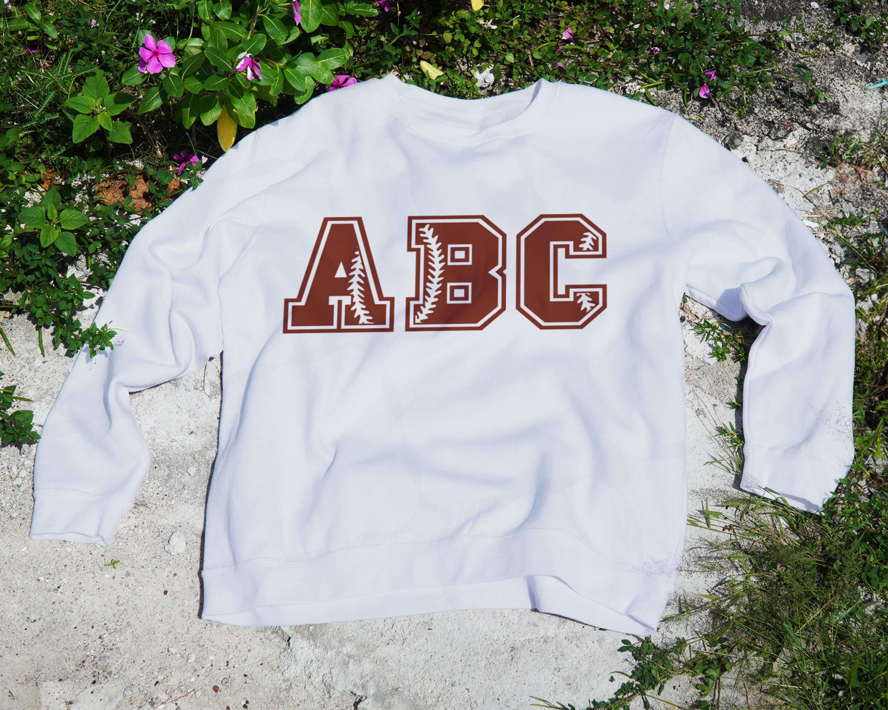 Football Alphabet and Numbers SVG Bundle Varsity Font Football Letters ...