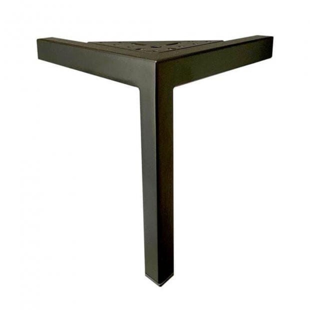 Set of 4 Matte Black Steel Corner Legs – 22 Cm Furniture Legs for Sofa ...