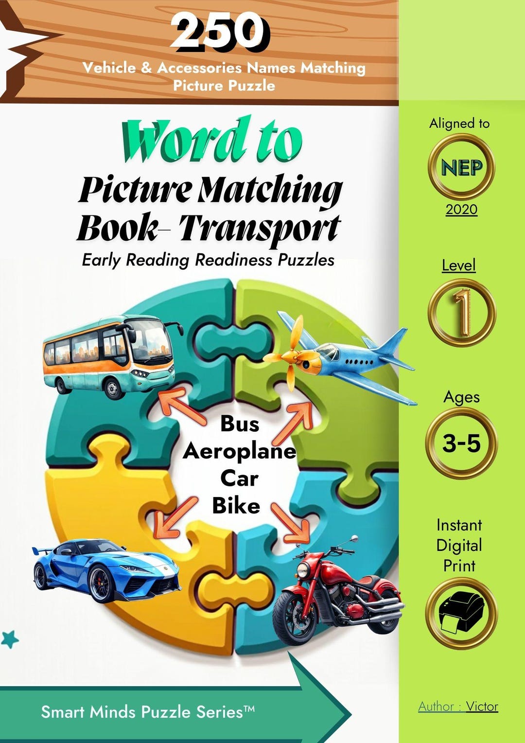 Word to Image Matching Puzzles - Transport & Accessories - Etsy