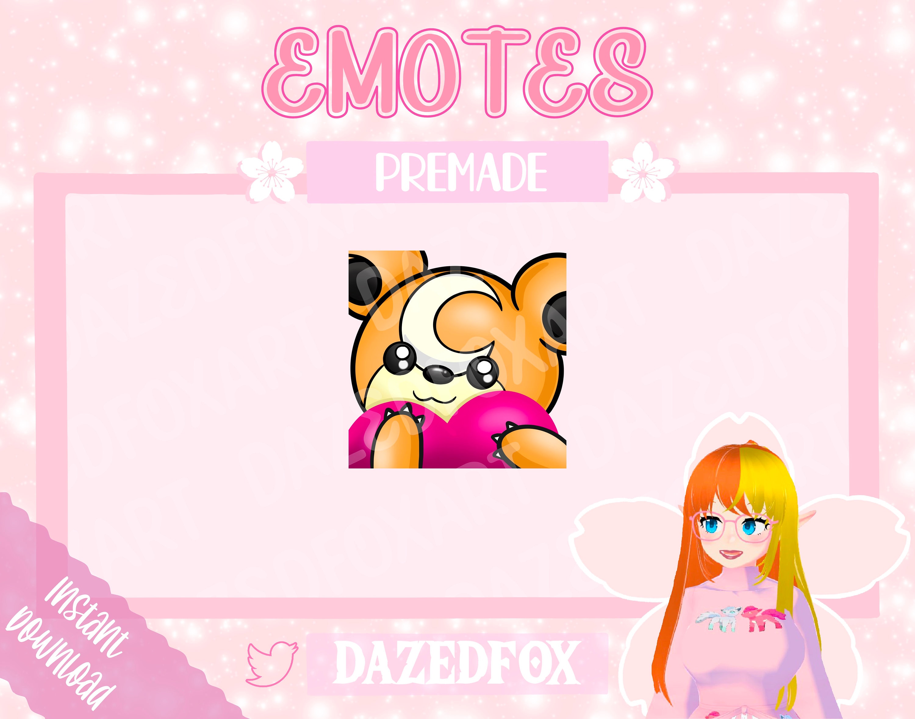 Teddi Heart Emote - Etsy