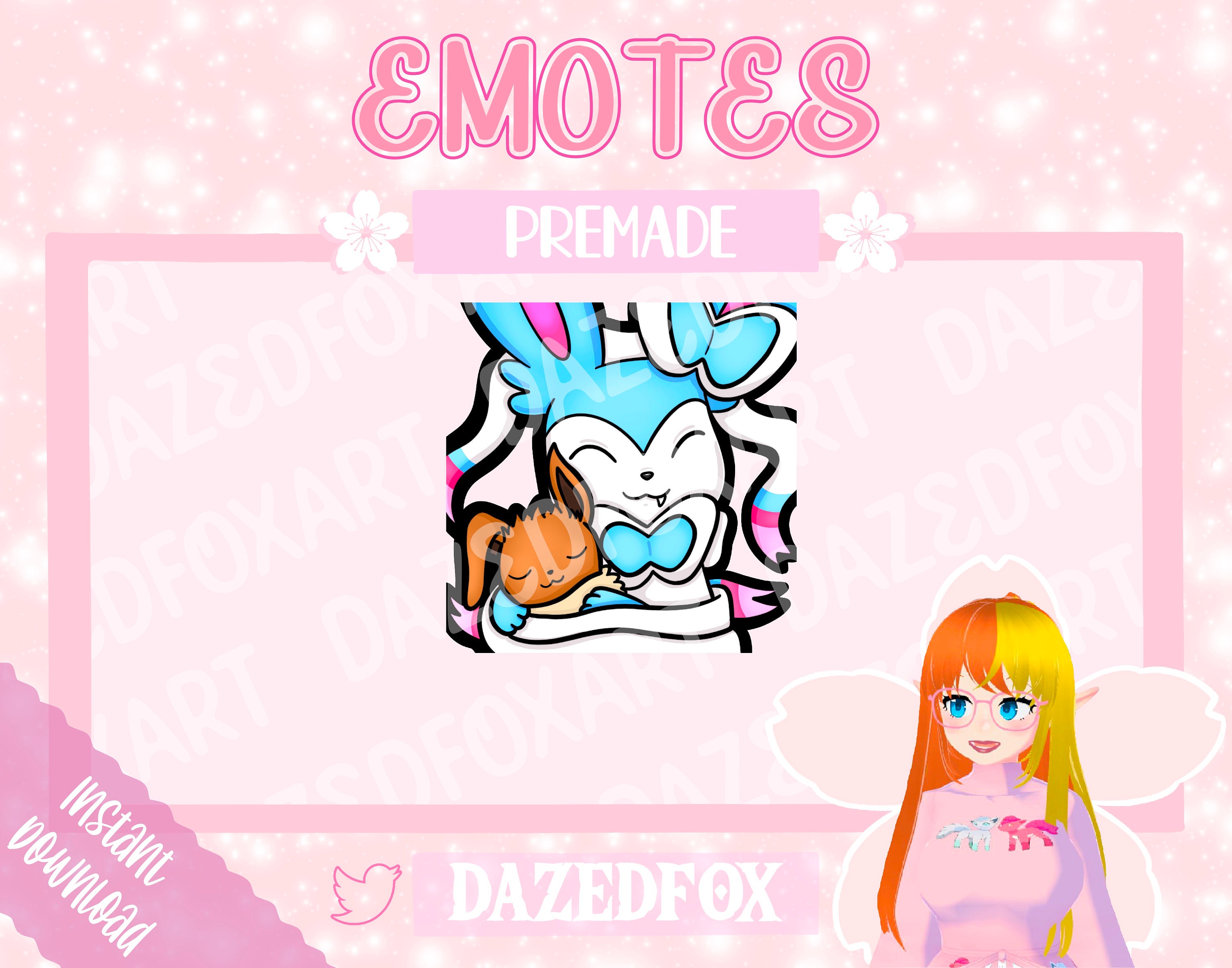 Shiny Sylveon Cuddle Emote - Etsy