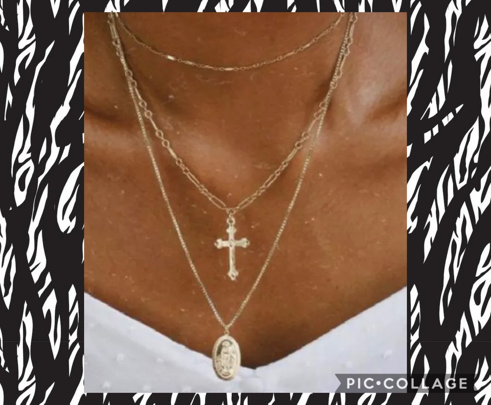 Layered Cross Necklace Multi Layer Necklace Cross Necklace - Etsy