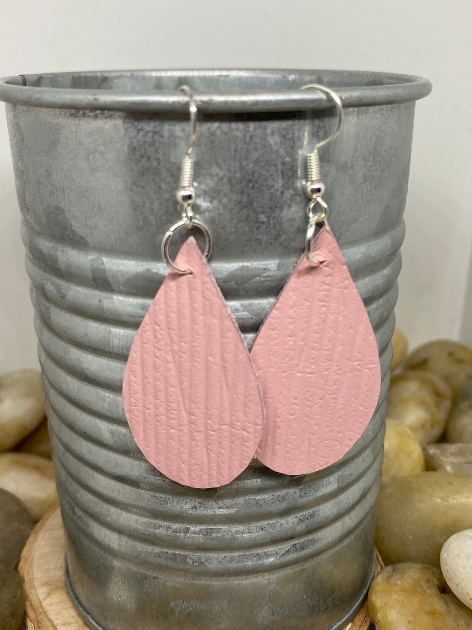 Blush Earrings, Pink Earrings, Palm Earrings, Palm Leaf Earrings ...