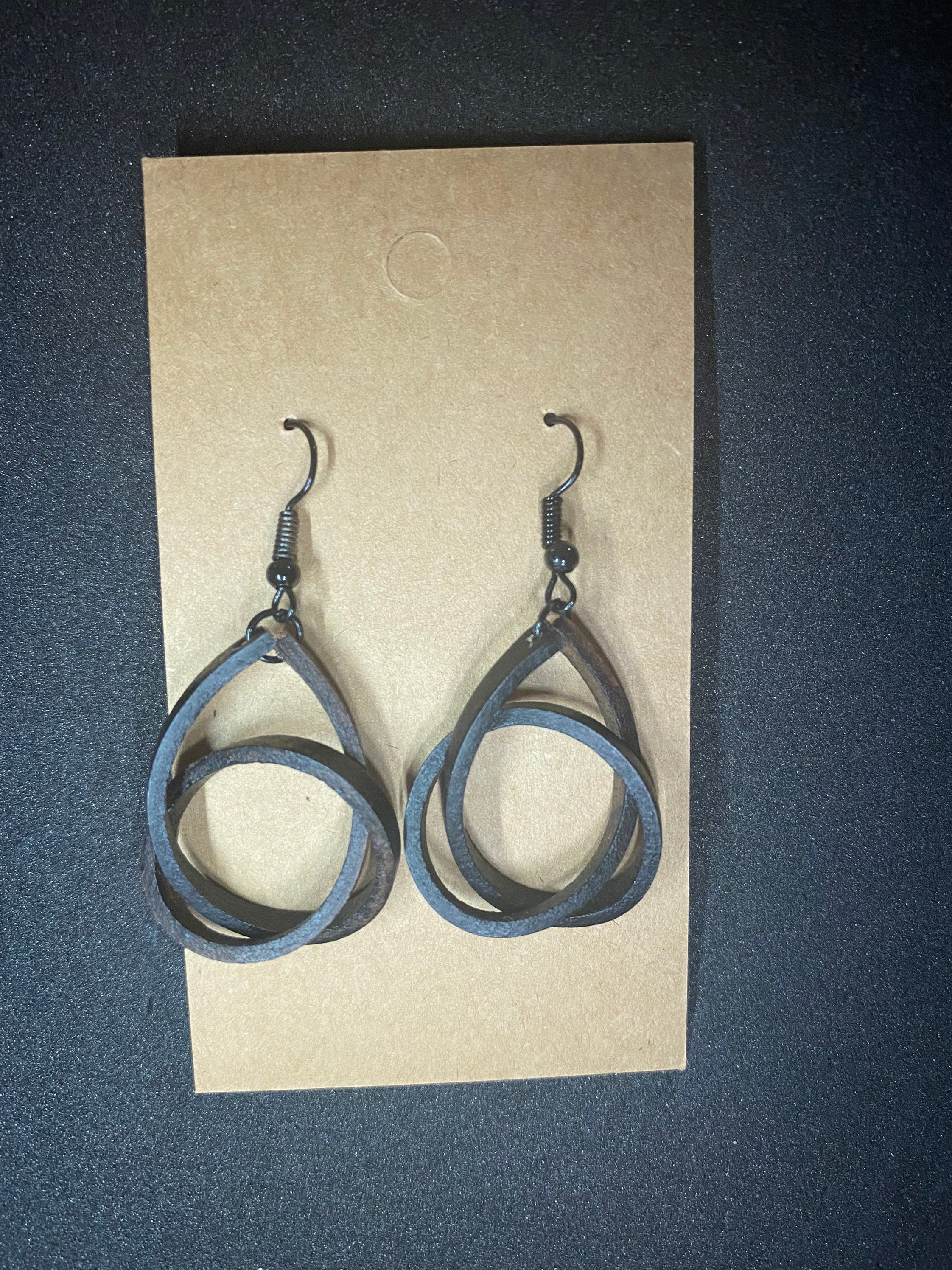 Knot Earrings, Leather Knot Earrings, Skinny Knot Earrings, Fall ...