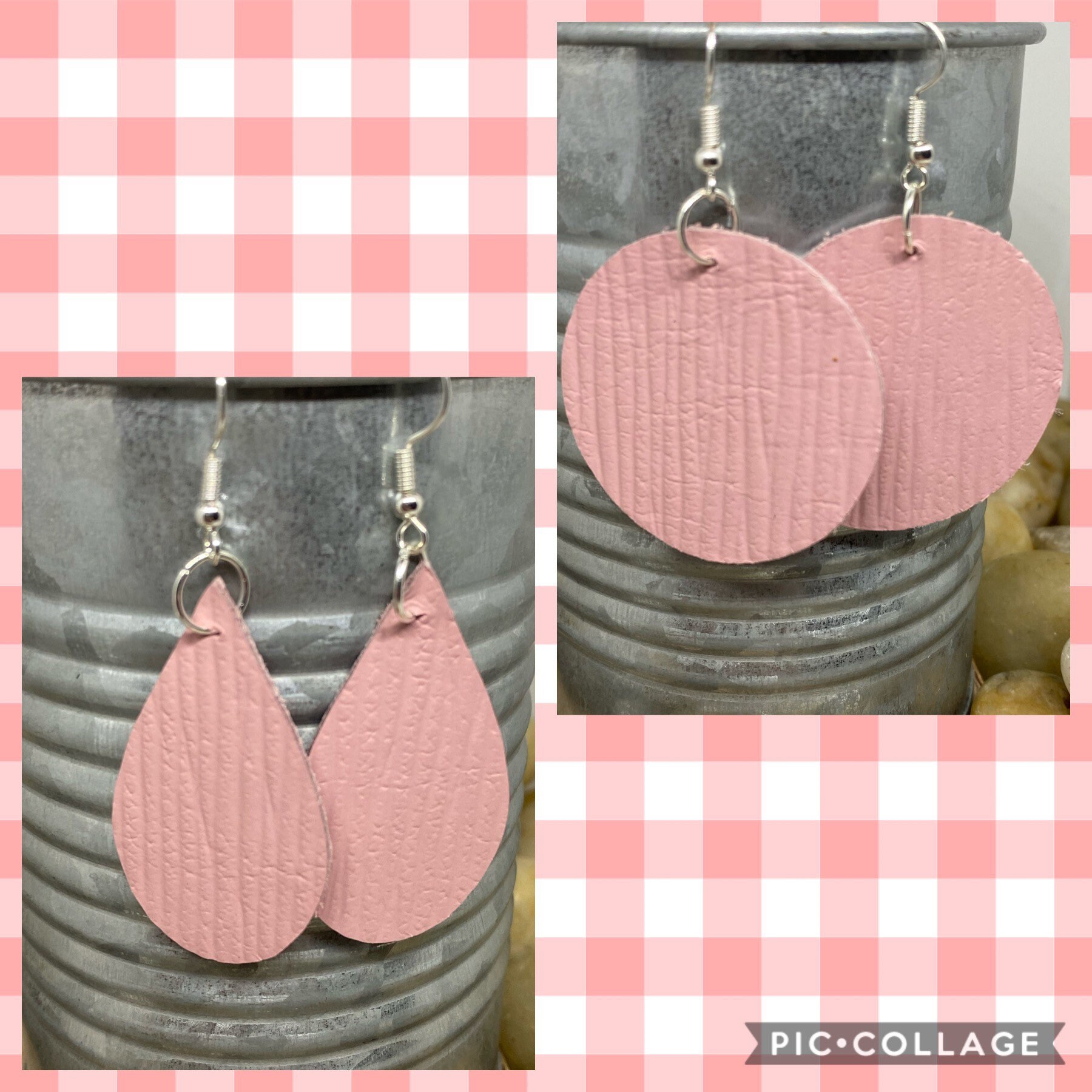 Blush Earrings, Pink Earrings, Palm Earrings, Palm Leaf Earrings ...