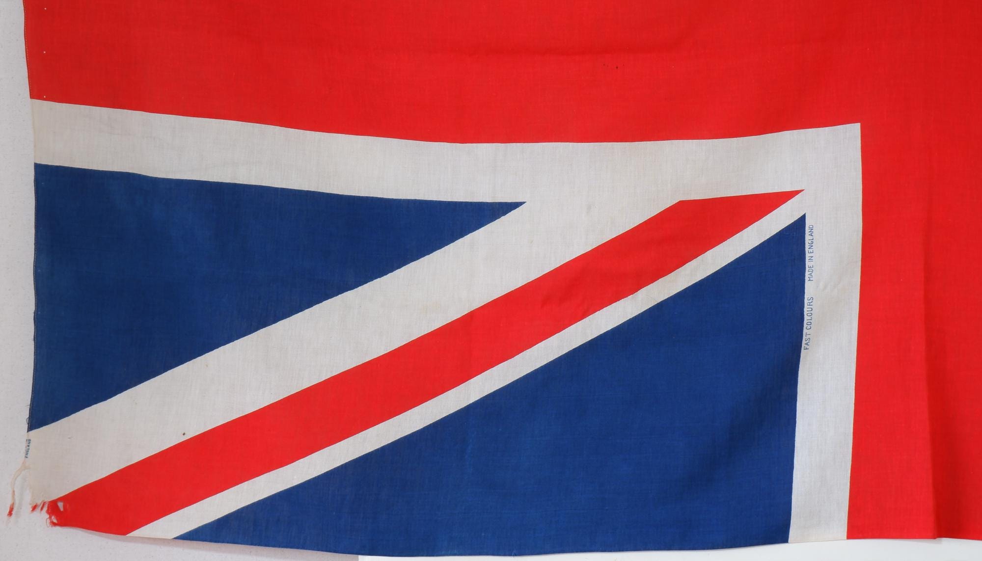 Large Vintage Union Jack Flag | 7' X 4' | Linen - Mid Century - Made in ...