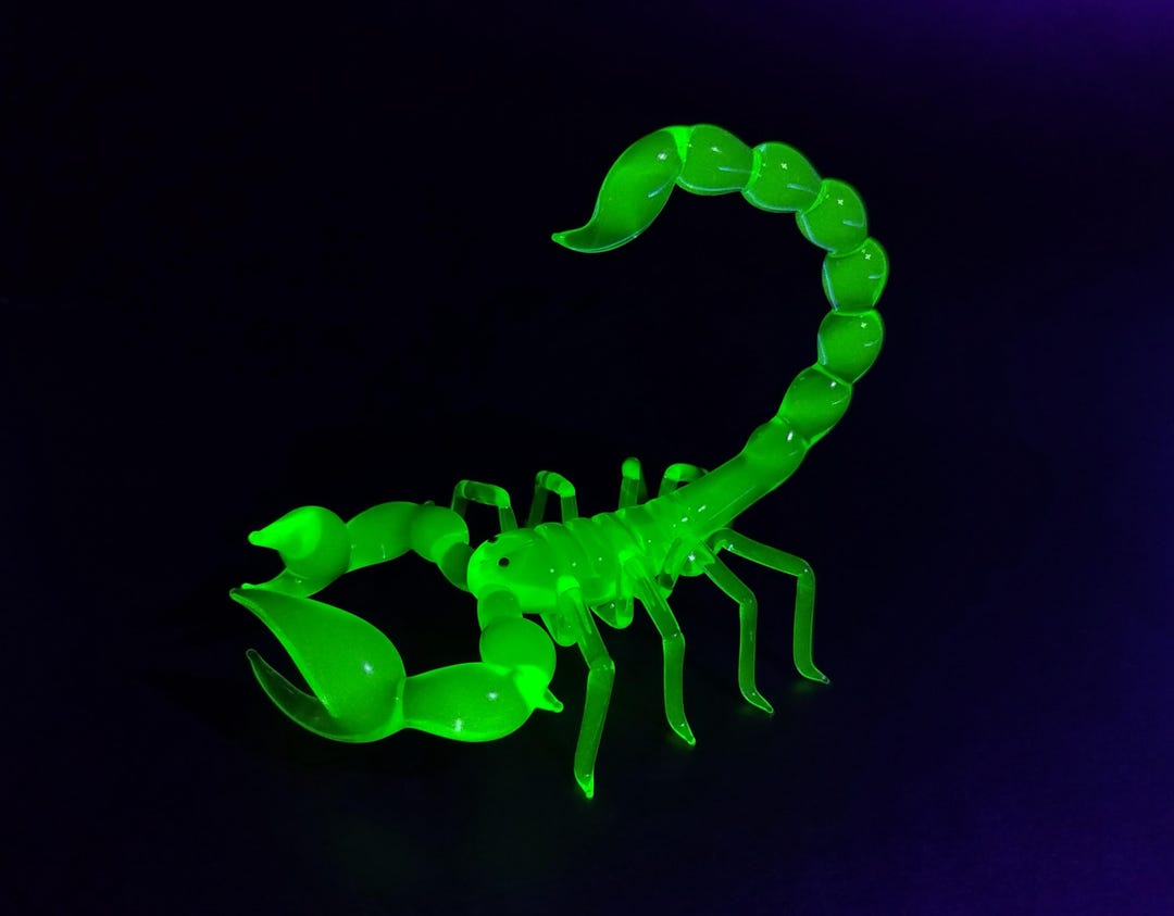 Scorpion Sculpture Made of Uranium Glass - Etsy