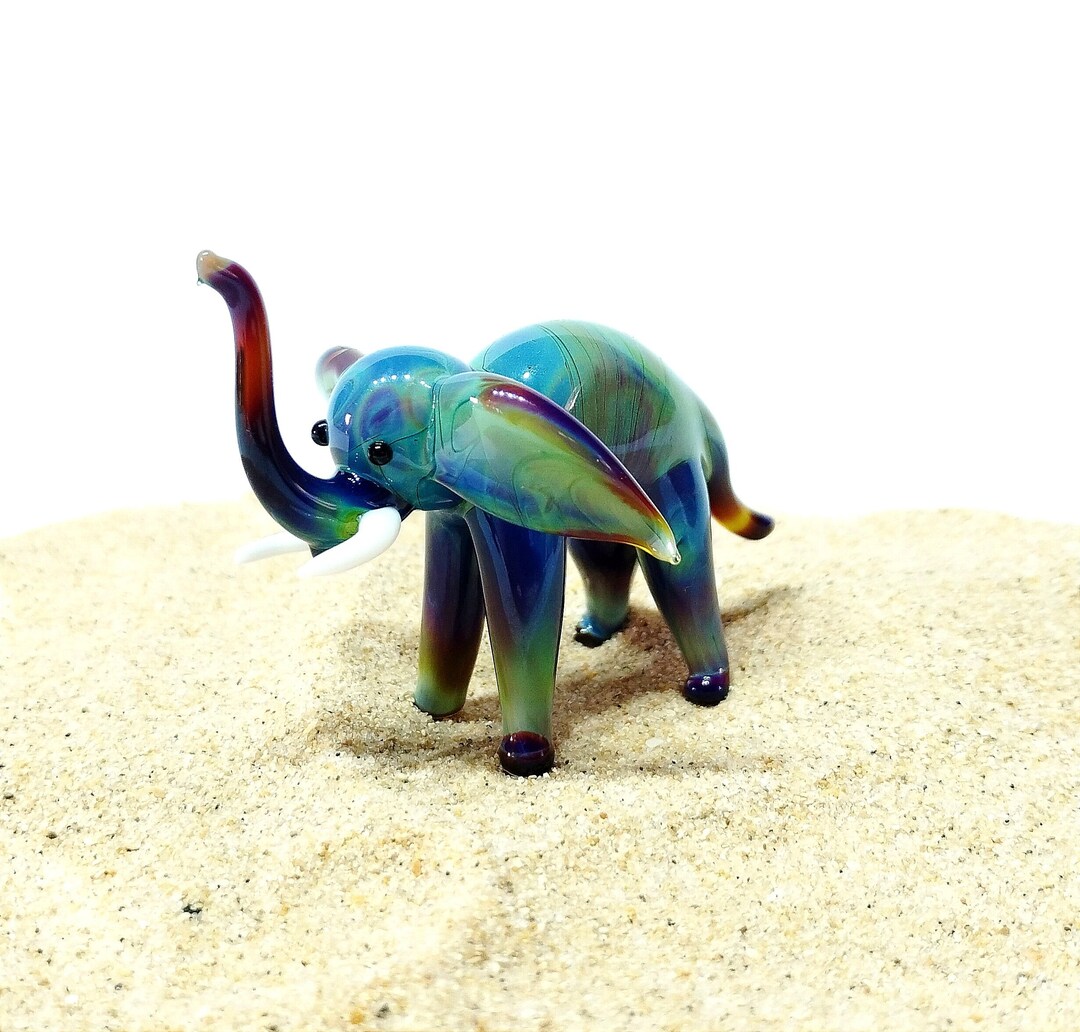 Elephant Pachyderm Sculpture Made of Reichenbach Glass - Etsy