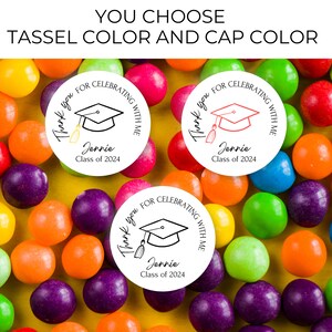 Personalized Graduation Sticker, Grad Thank You, Graduation Decoration ...