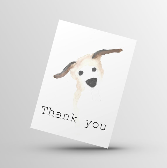 Thank You Notes With Dogs Blank Note Cards Dog Greeting | Etsy