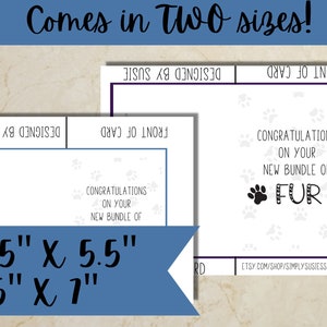 Printable Pet Adoption Card, Congratulations on the Adoption of New Pet ...